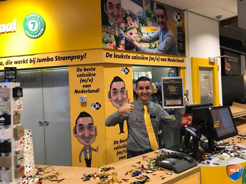 3FM roept Tim Rossini van Jumbo Stramproy uit tot leukste caissière